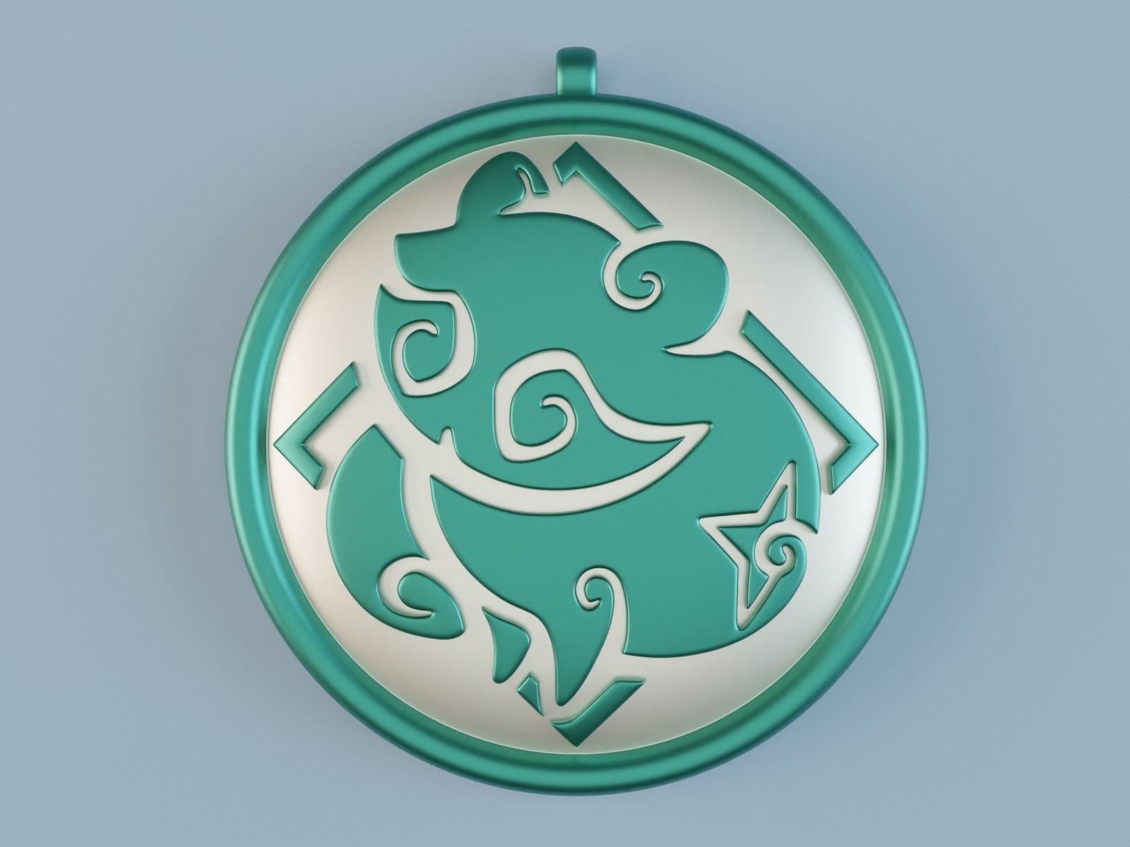 Genshin Impact Sayu Emblem pendant 3D model 3D printable | CGTrader
