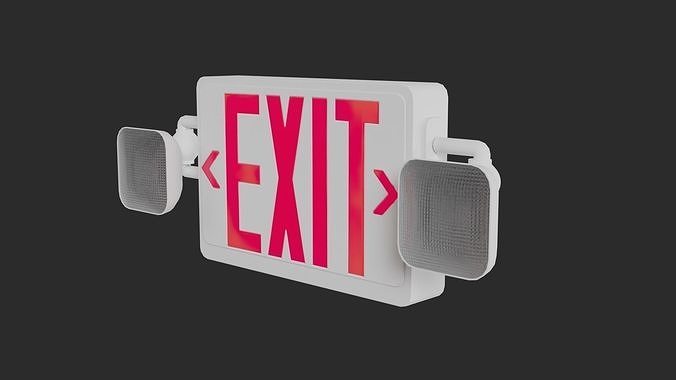 Exit Sign 3D model | CGTrader