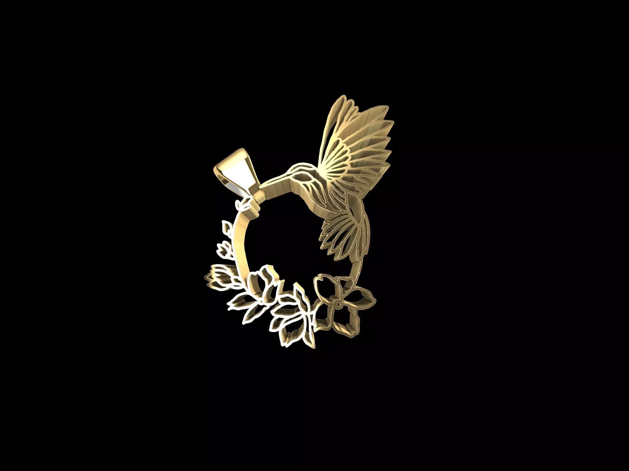 Designer Hummingbird pendant 3D model 3D printable | CGTrader
