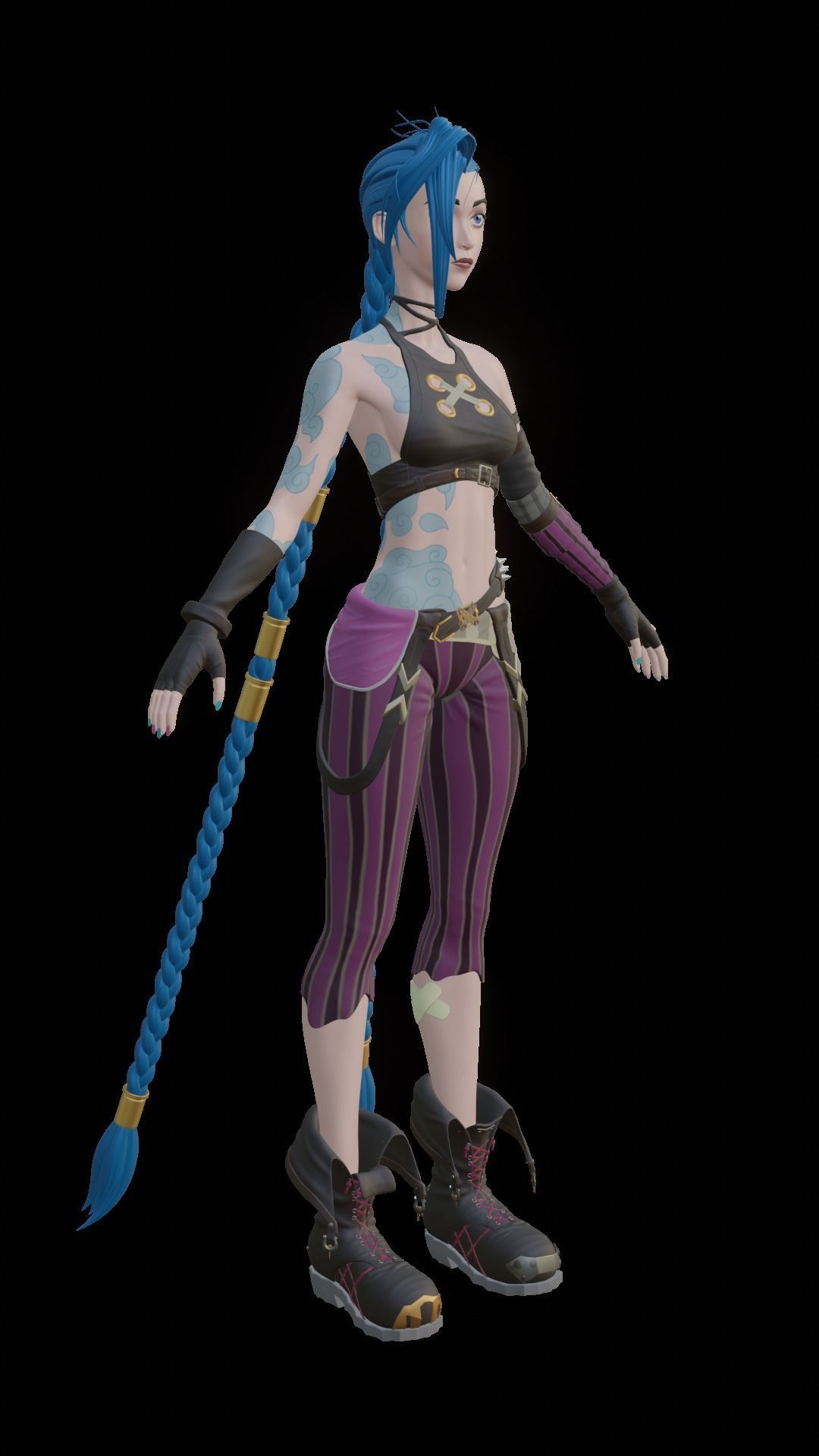 Arcane Jinx 3D model rigged | CGTrader