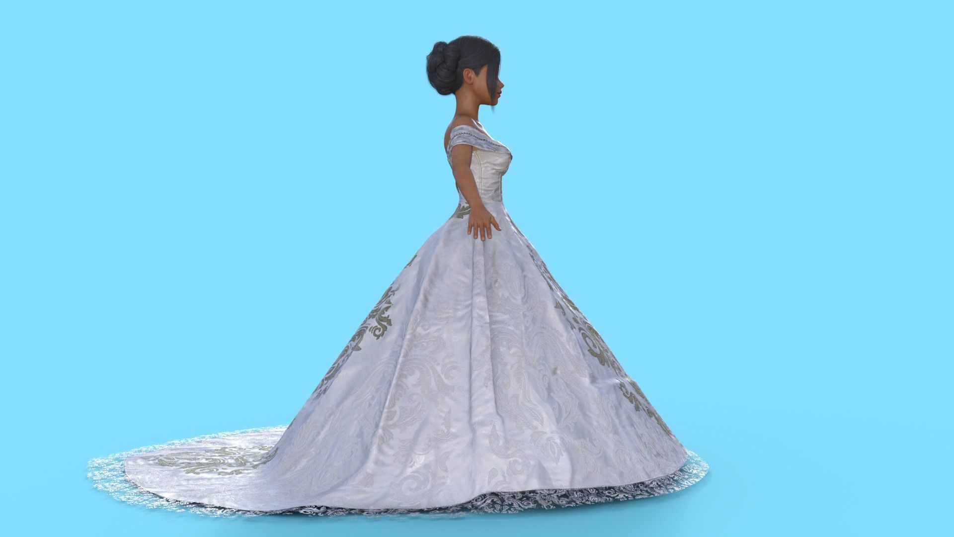 Cartoon Bride Rigged 3D model rigged | CGTrader