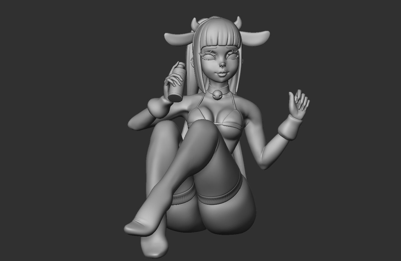 Tyrell Milk Figure Cowgirl 3D model 3D printable | CGTrader