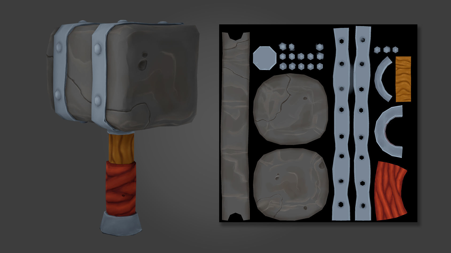 3D model Stylized Hammer Game Asset VR / AR / low-poly | CGTrader