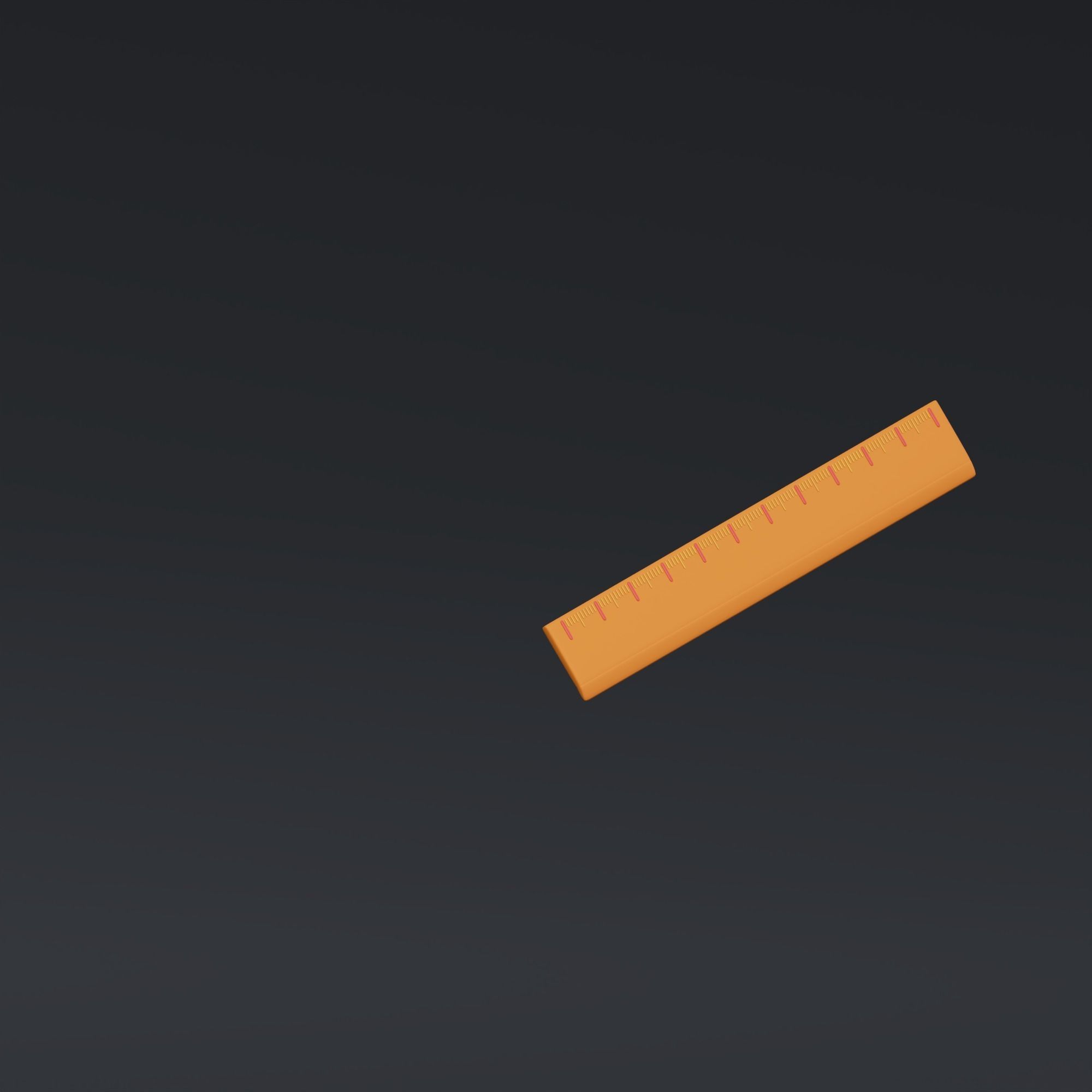 Ruler - stylized icon 3D model | CGTrader
