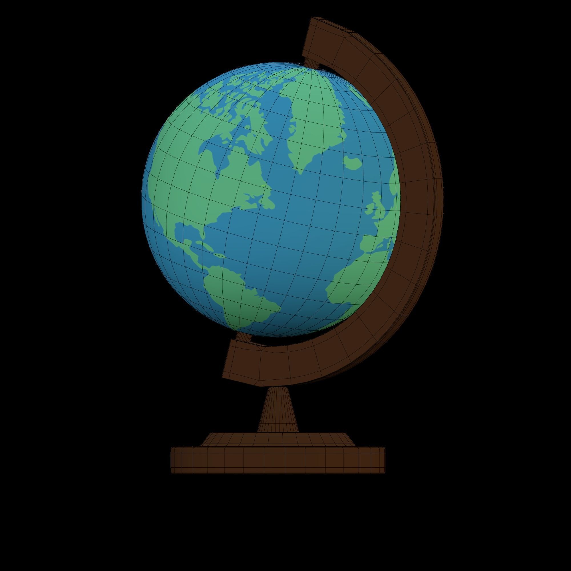 Globe - stylized icon 3D model | CGTrader