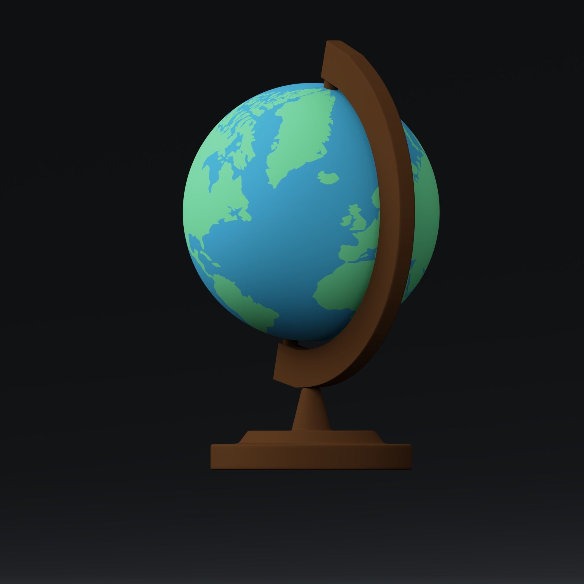 Globe - stylized icon 3D model | CGTrader