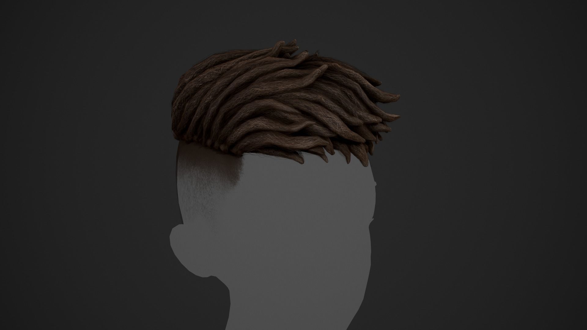 3D model Male Hair Cards Style 9 - Dreadlocks 2 VR / AR / low-poly ...