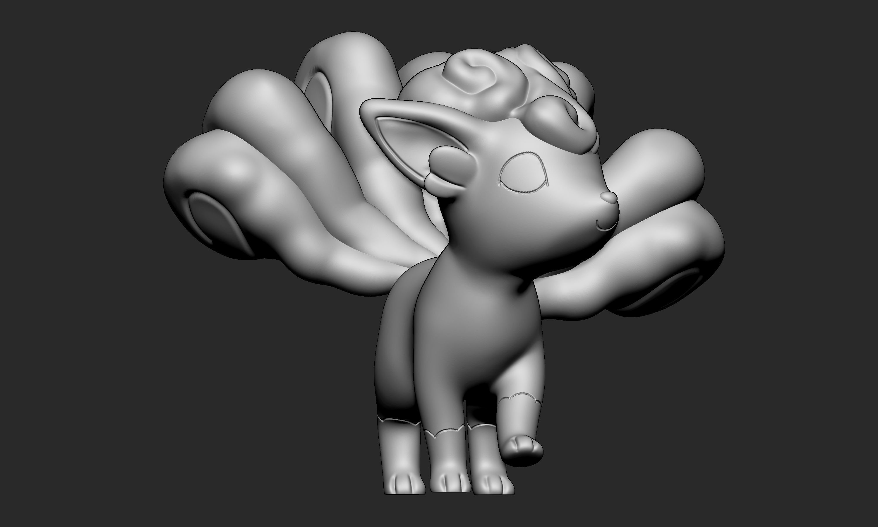 Pokemon - Alolan Vulpix with 2 poses 3D model 3D printable | CGTrader