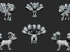 Pokemon - Alolan Vulpix with 2 poses 3D model 3D printable | CGTrader