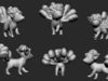 Pokemon - Vulpix and Ninetales both forms with 2 poses 3D model 3D ...