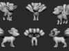 Pokemon - Vulpix and Ninetales both forms with 2 poses 3D model 3D ...