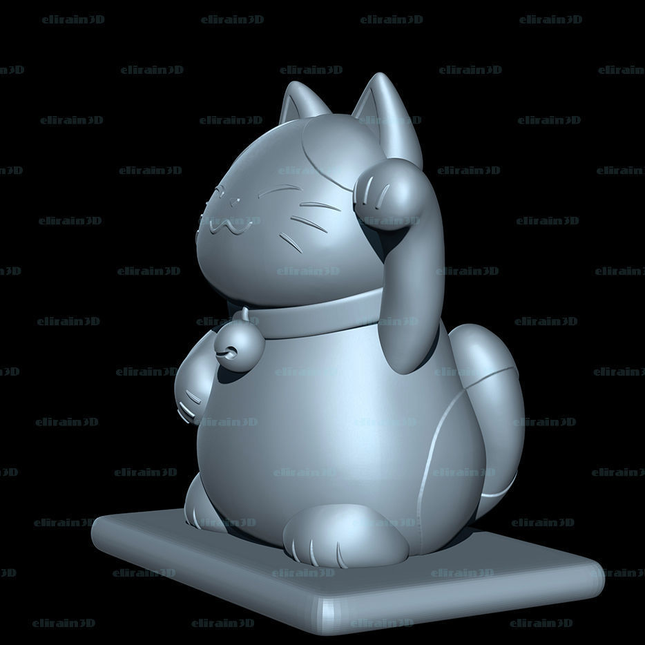 Lucky Cat - Maneki Neko 3D model 3D printable | CGTrader