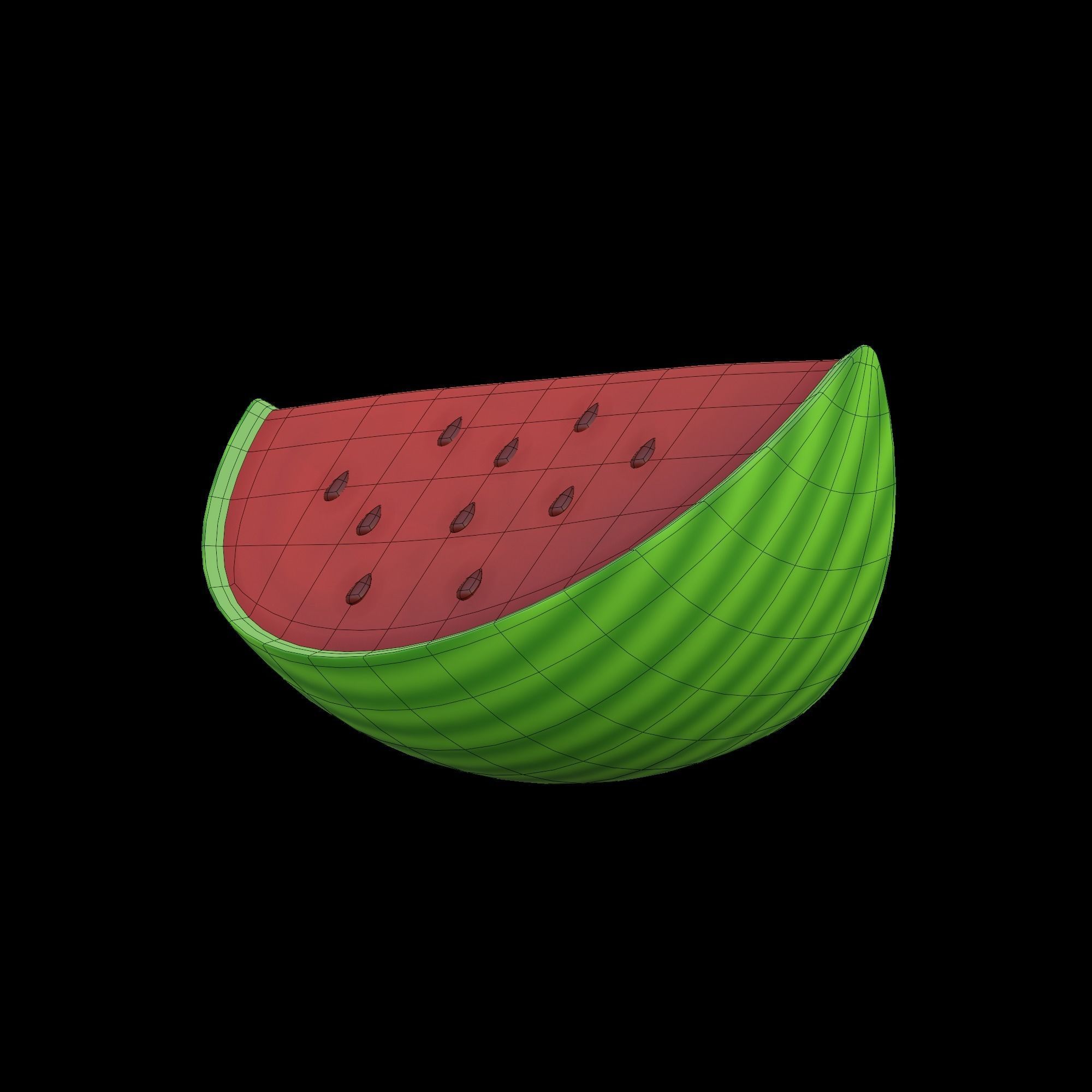 Watermelon - Stylized Cartoon icon 3D model | CGTrader
