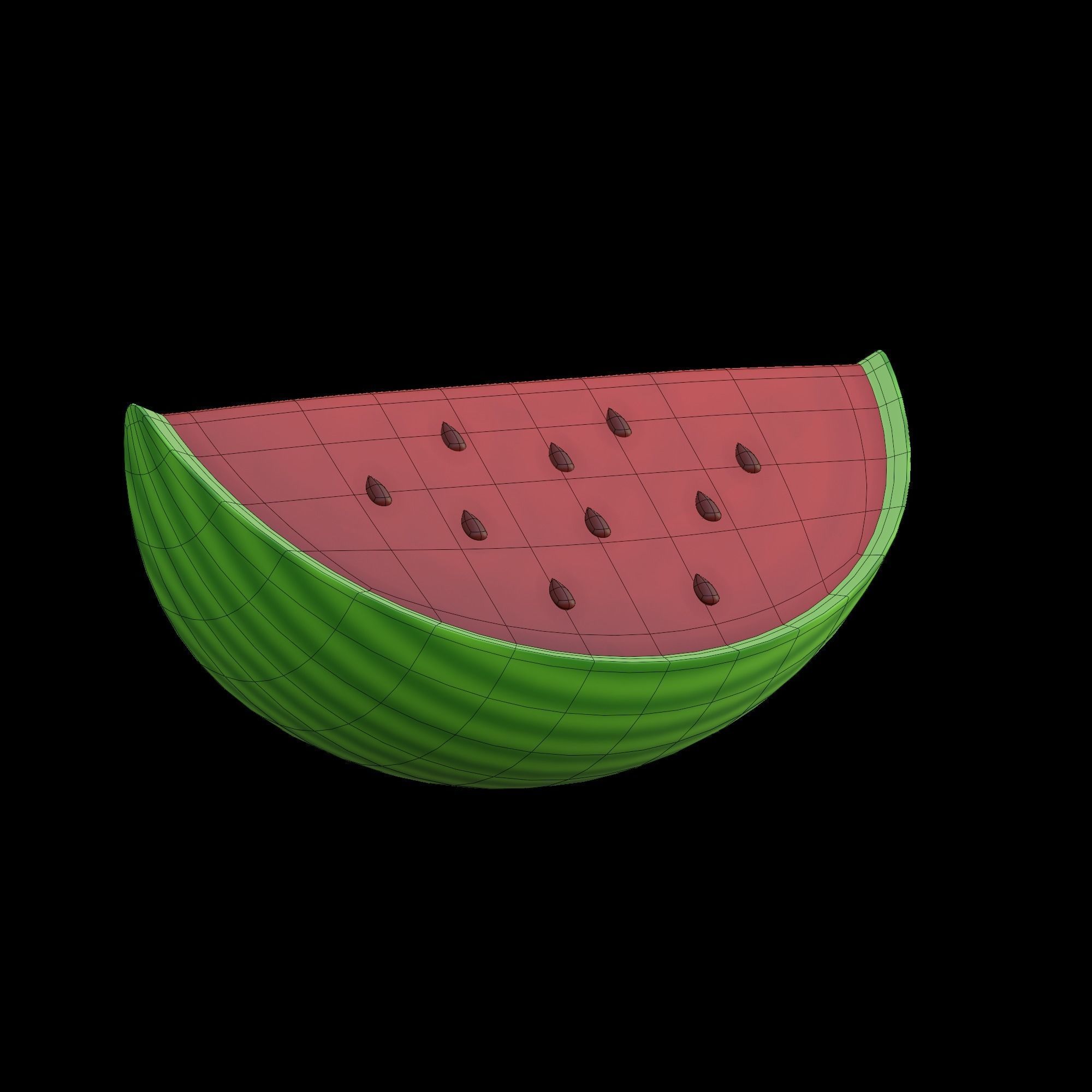 Watermelon - Stylized Cartoon icon 3D model | CGTrader