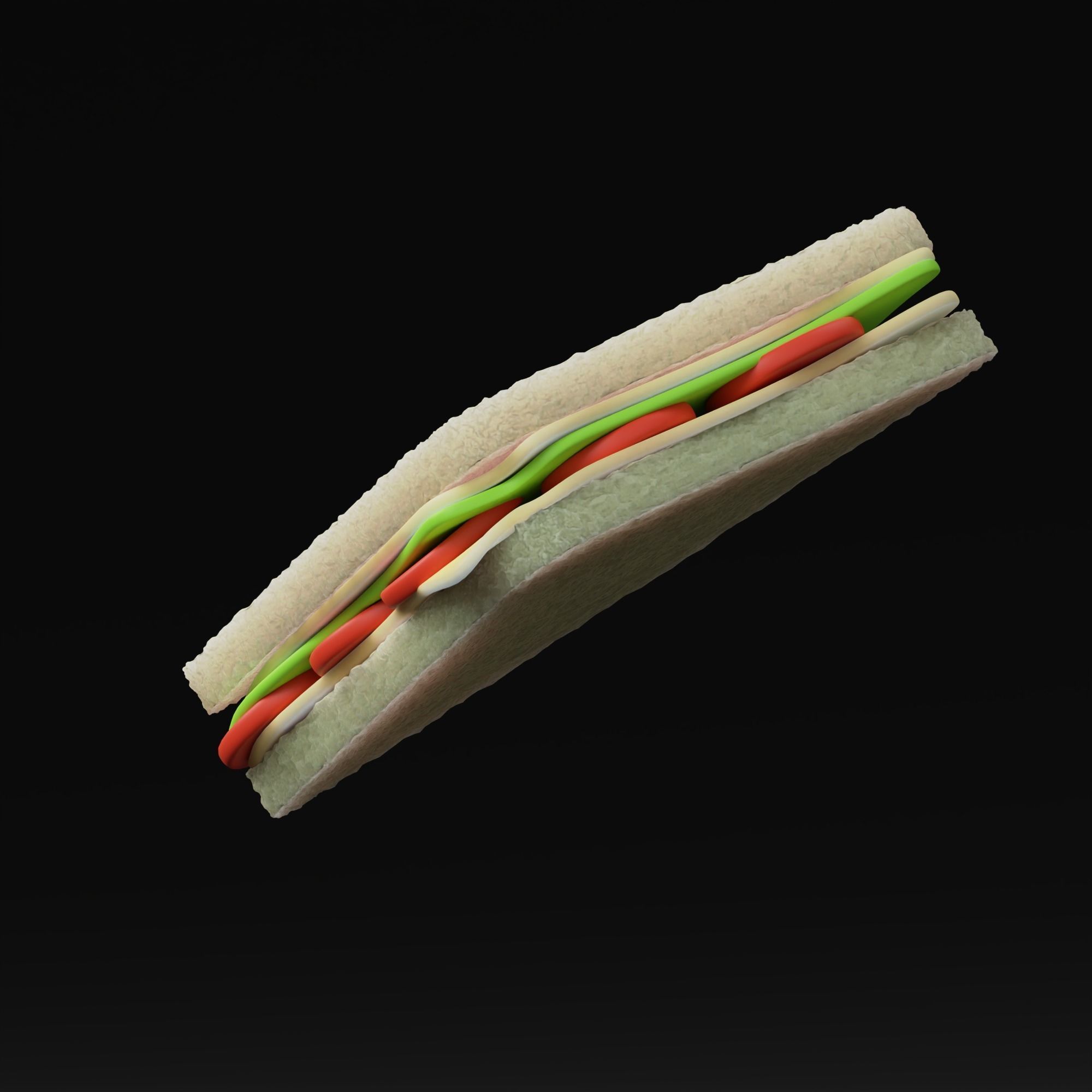 Sandwich 3D model | CGTrader