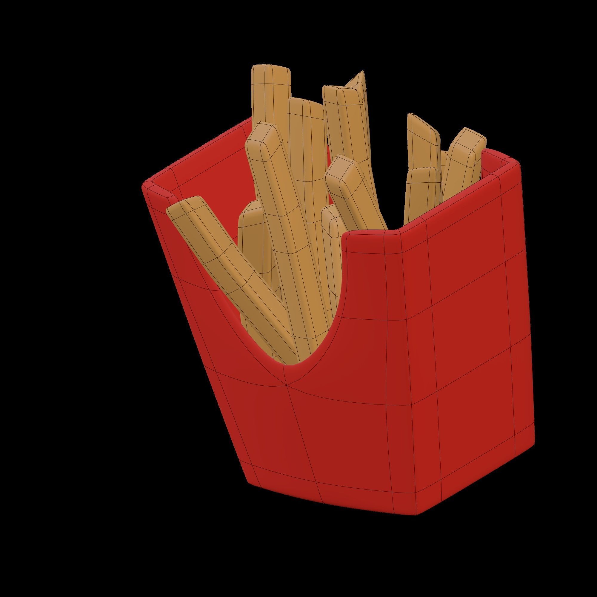 French Fries 3D model | CGTrader