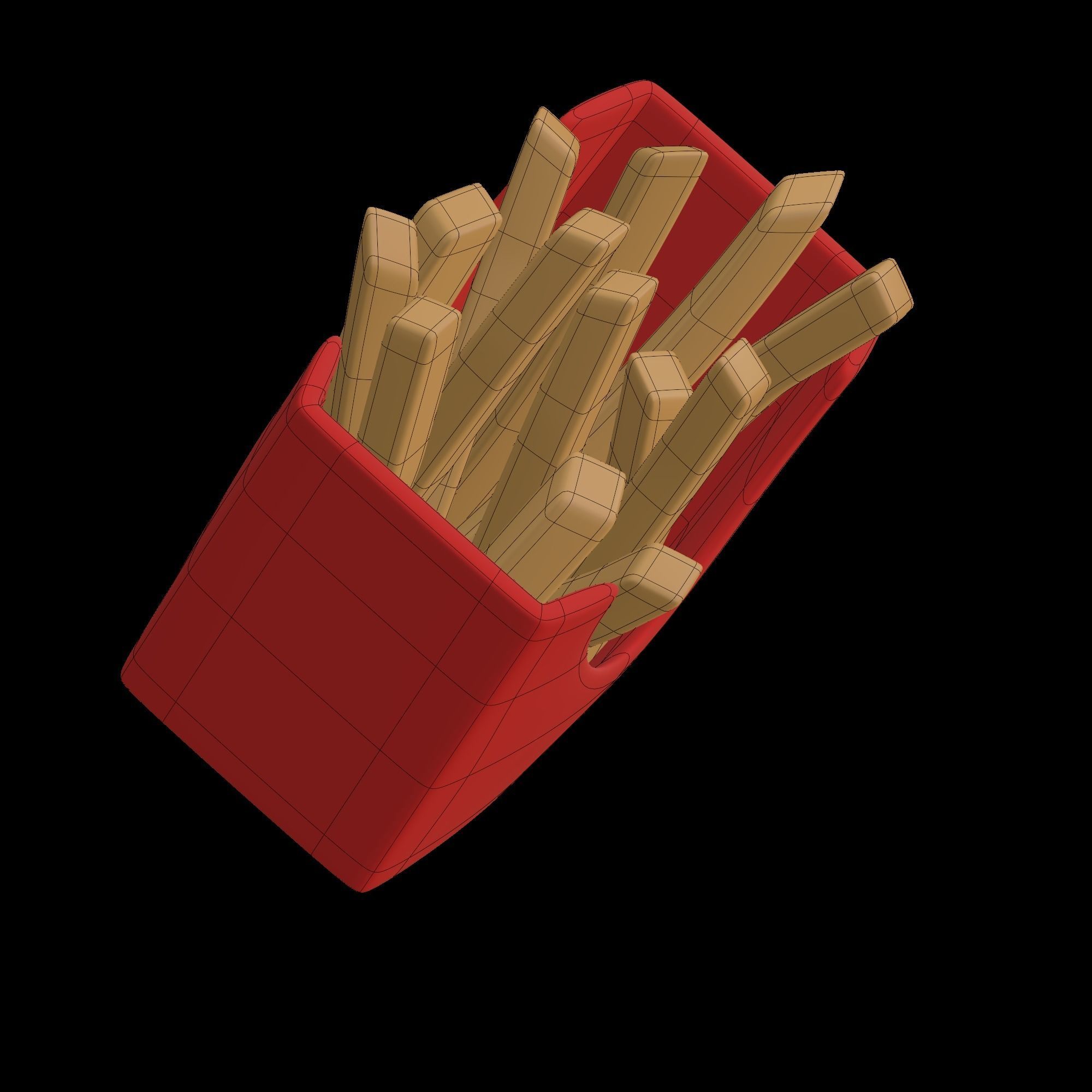 French Fries 3D model | CGTrader