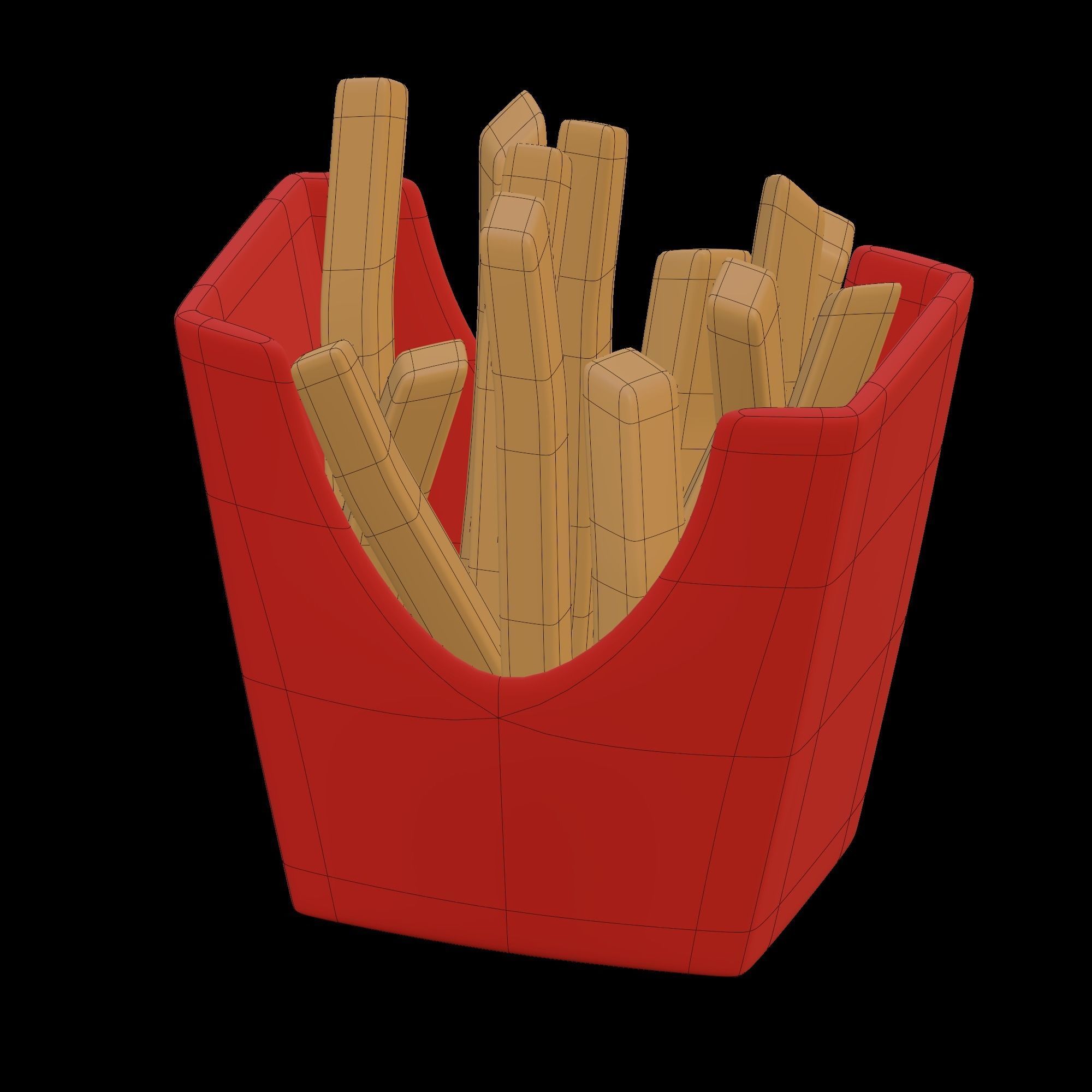 French Fries 3D model | CGTrader
