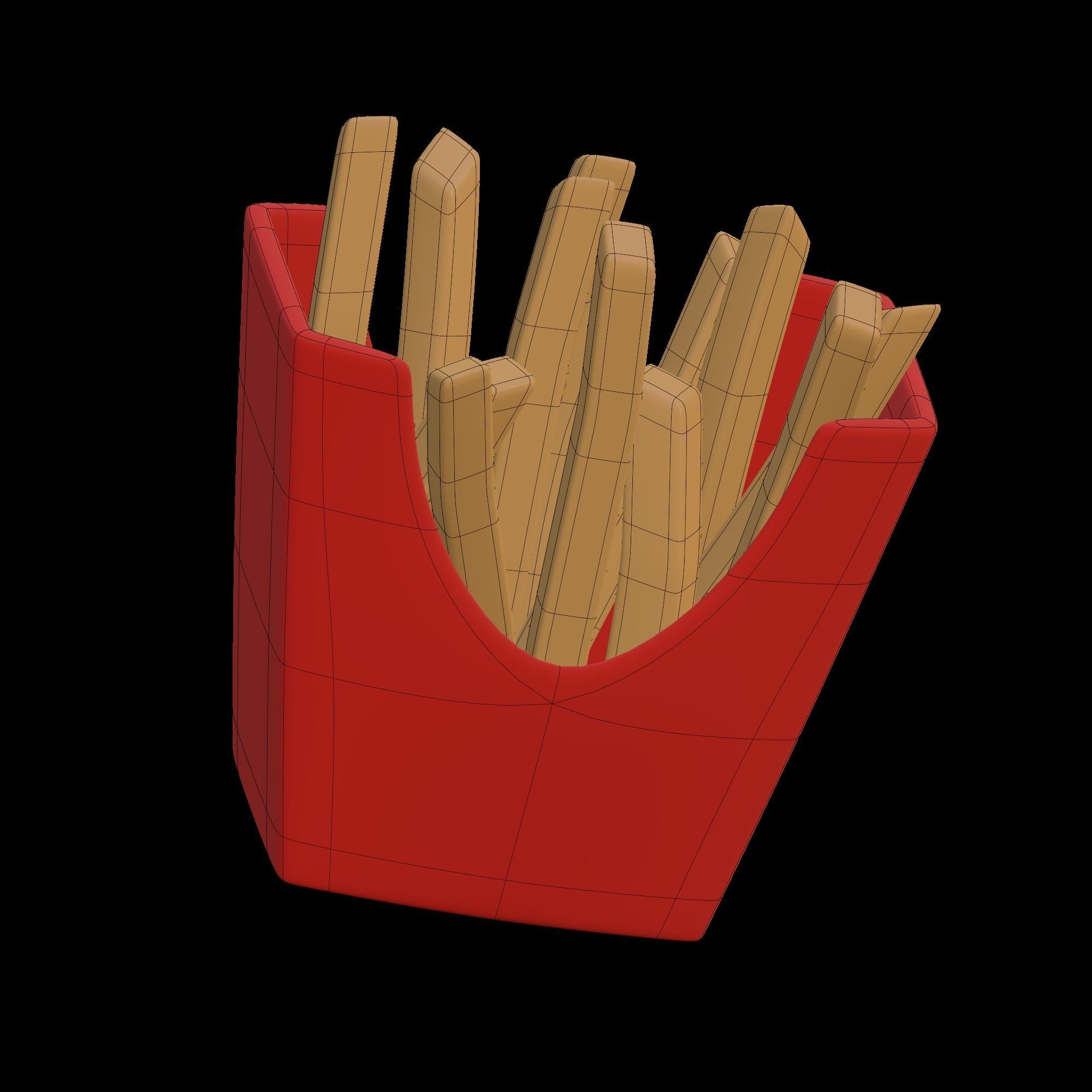 French Fries 3D model | CGTrader