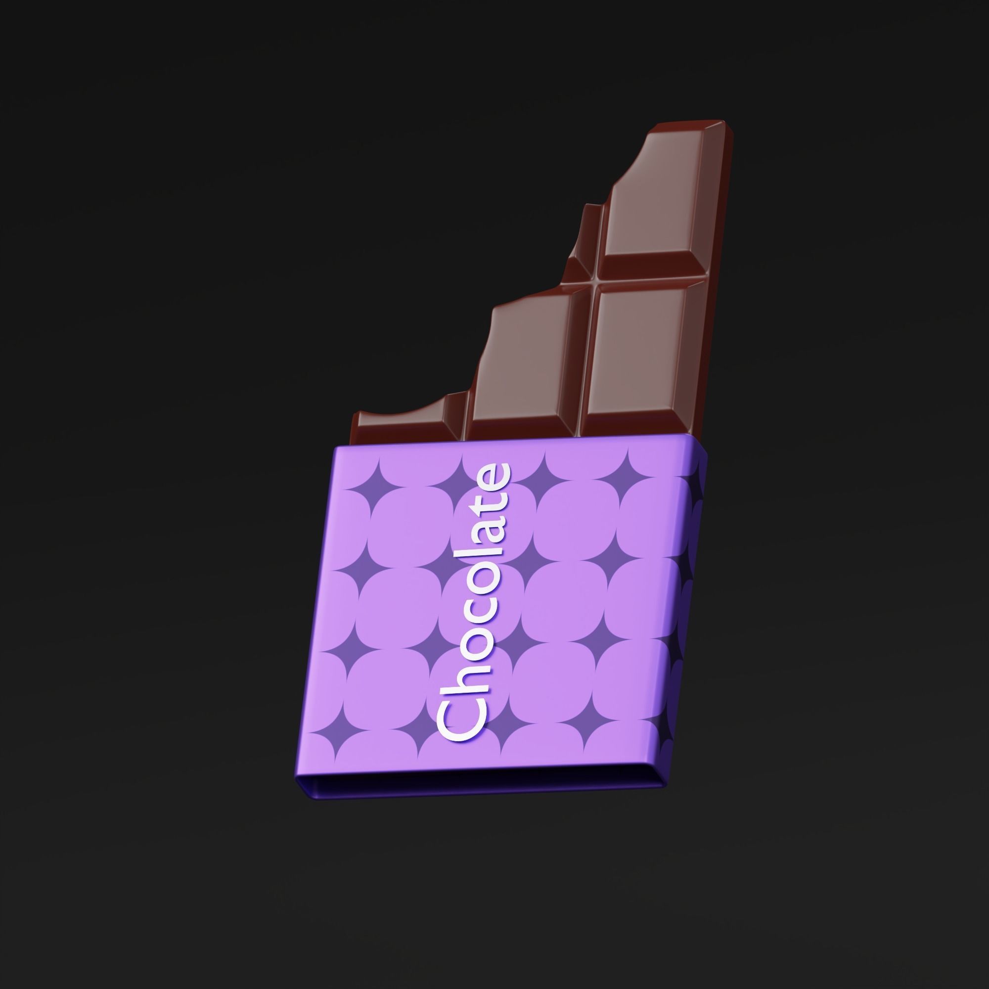 Chocolate Bar - Stylized icon 3D model | CGTrader