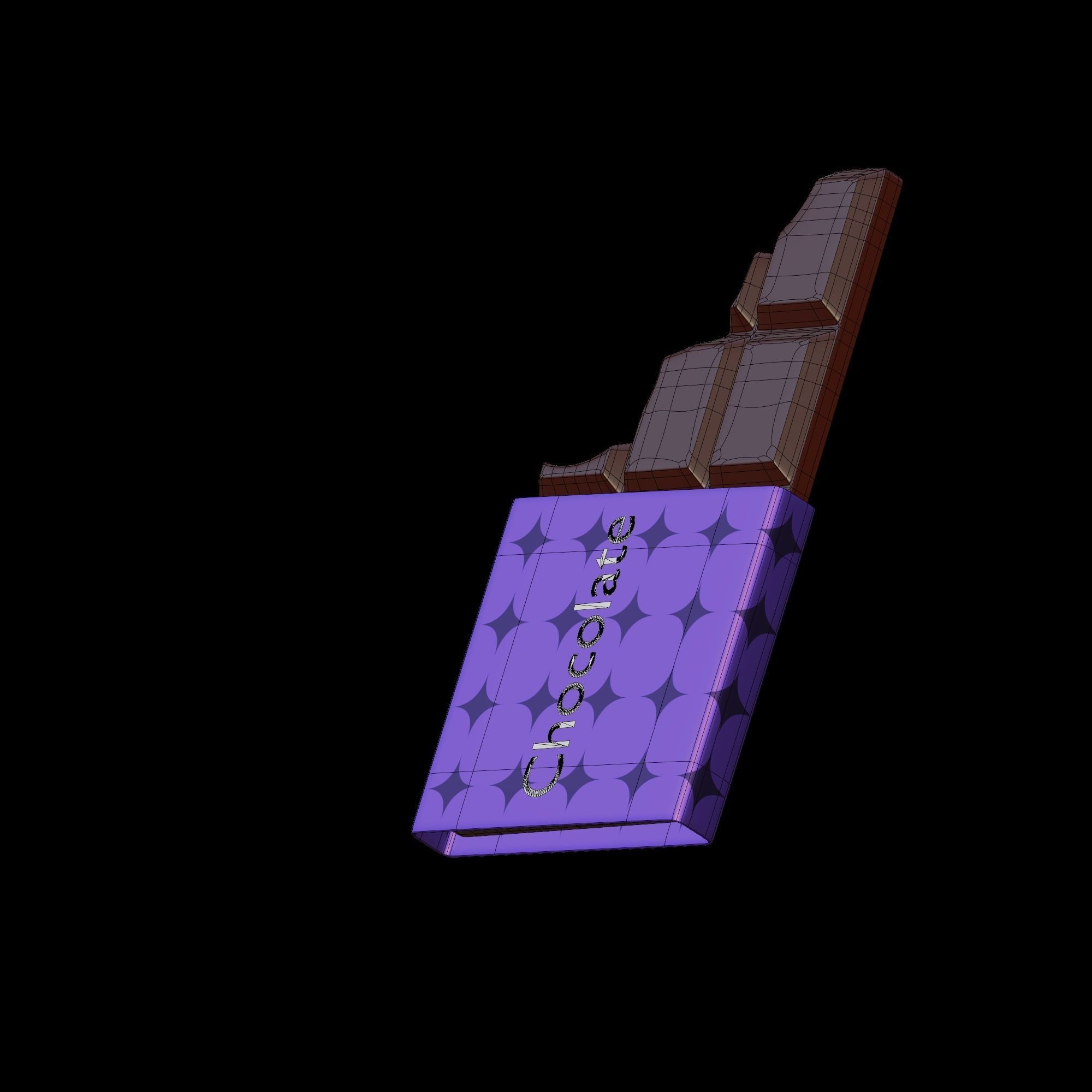 Chocolate Bar - Stylized icon 3D model | CGTrader