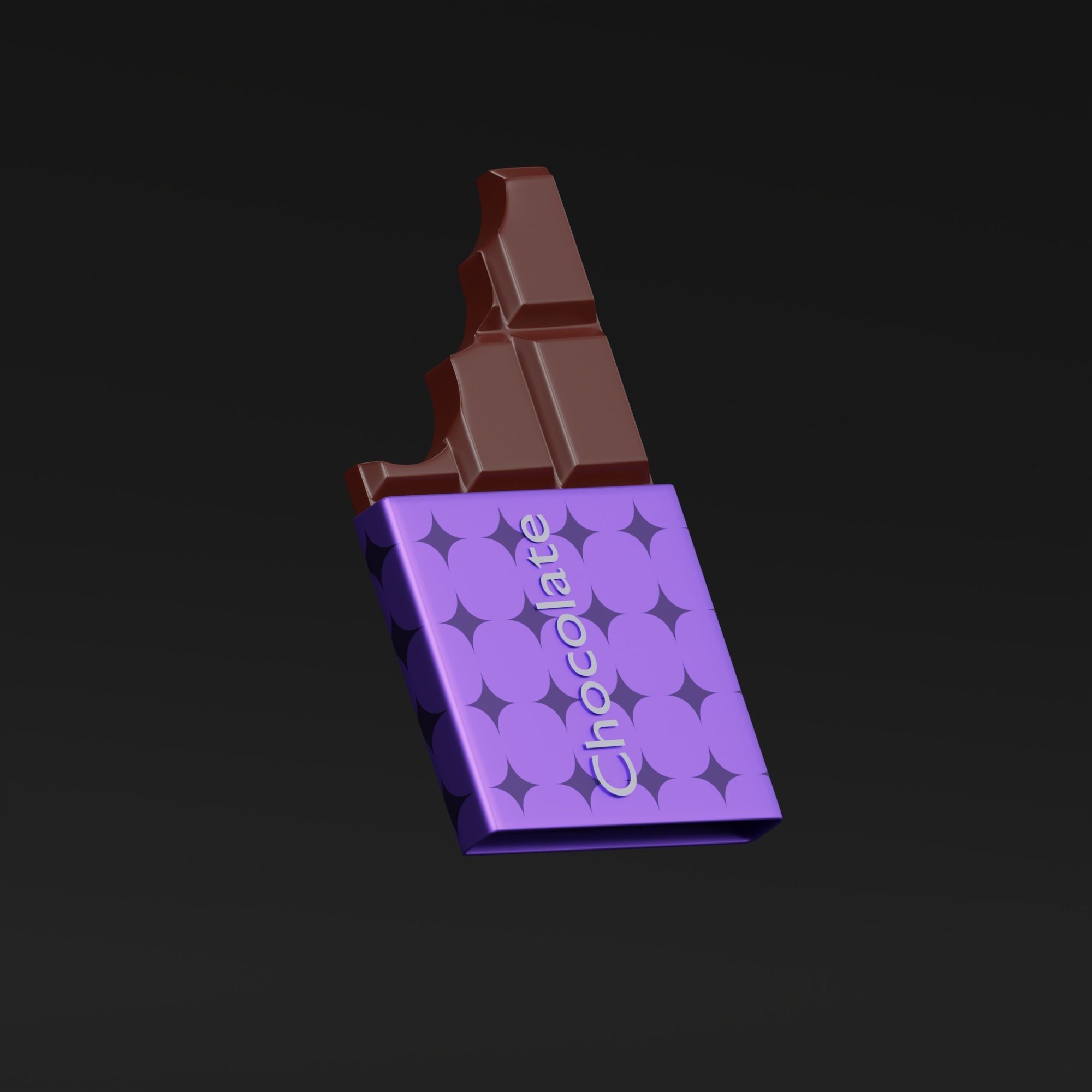 Chocolate Bar - Stylized icon 3D model | CGTrader