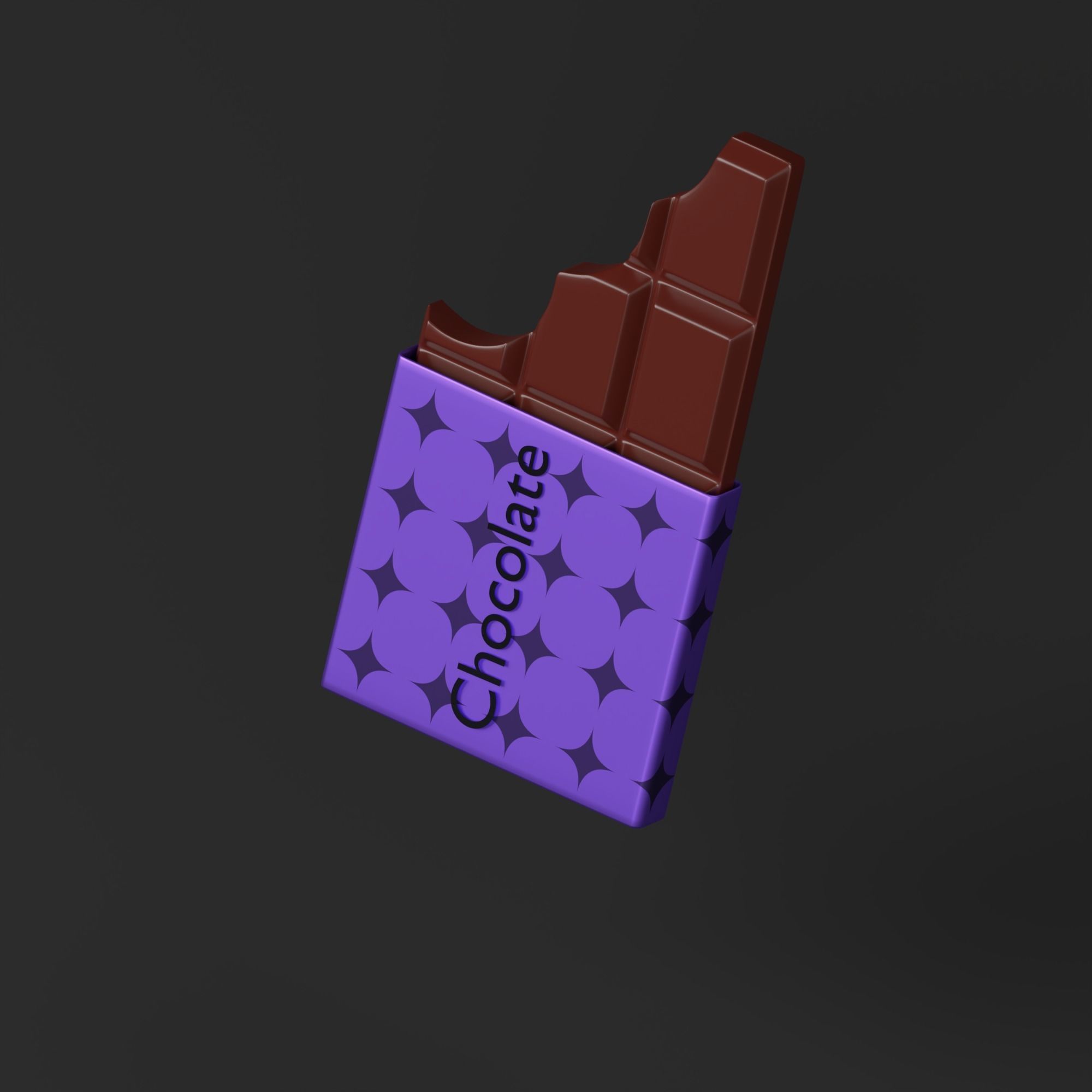 Chocolate Bar - Stylized icon 3D model | CGTrader