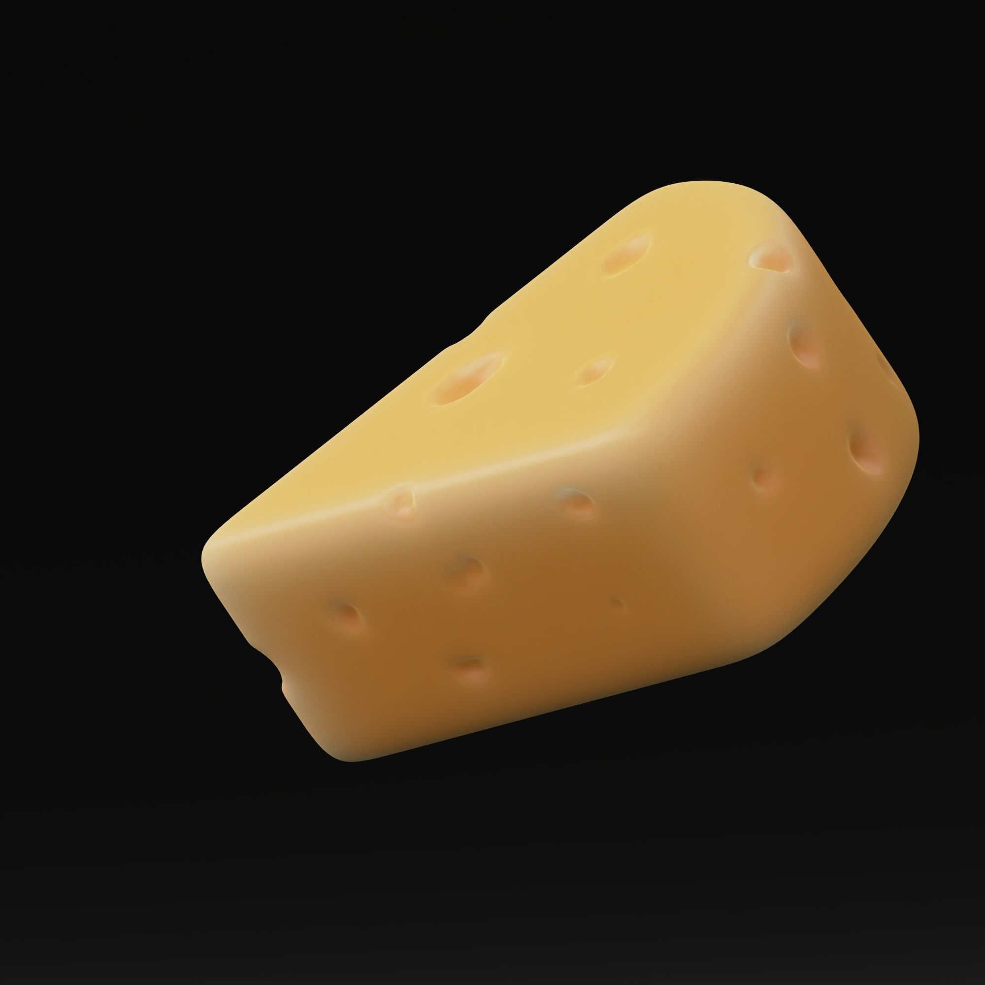 Cheese - Stylized Cartoon 3D icon 3D model | CGTrader
