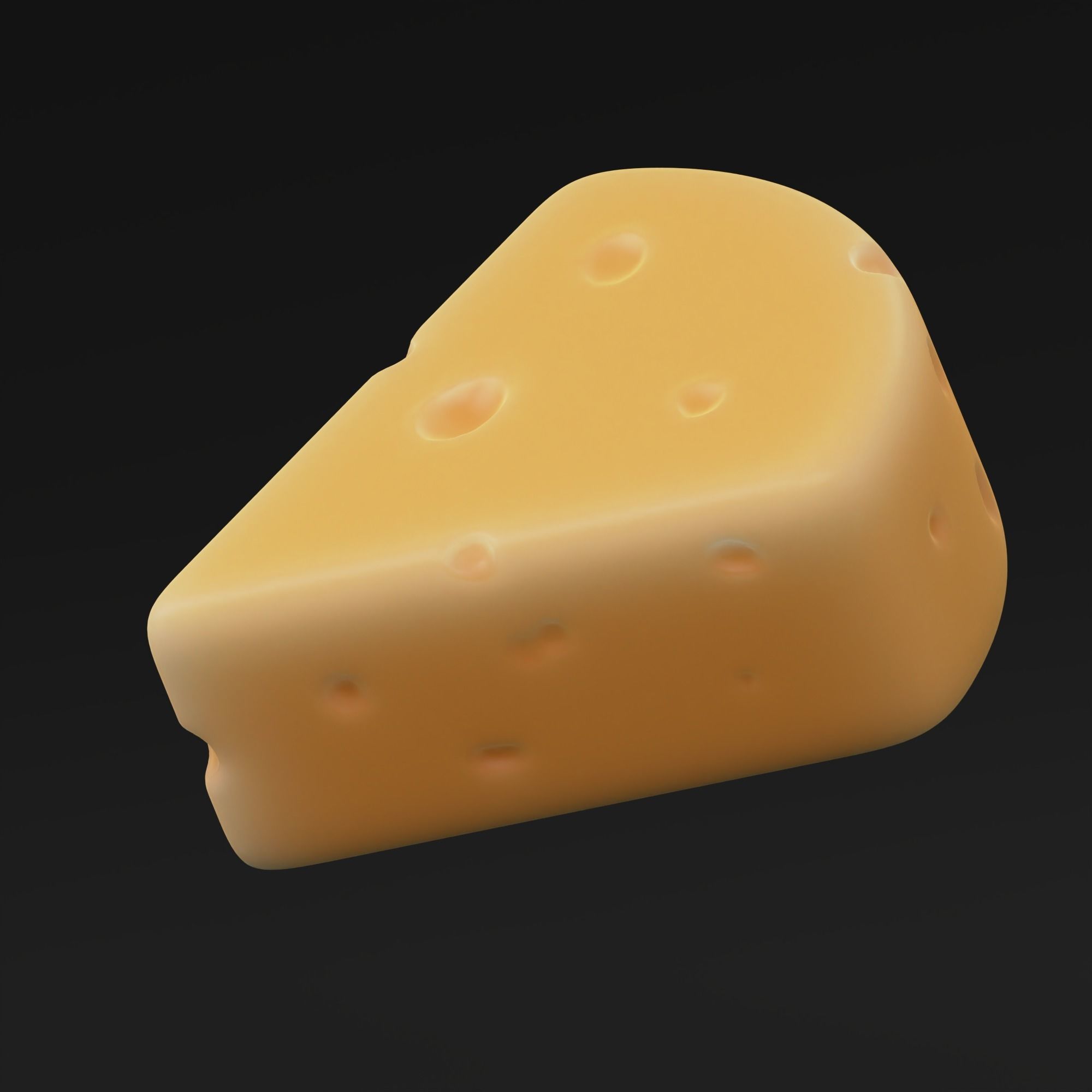 Cheese - Stylized Cartoon 3D icon 3D model | CGTrader