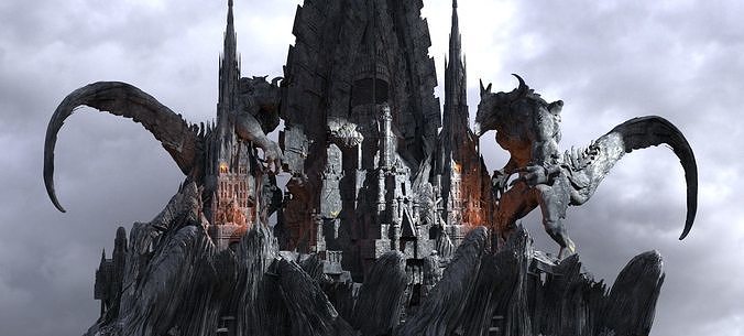 Dark Overlord Realms Fort Kit bash 2 3D model | CGTrader