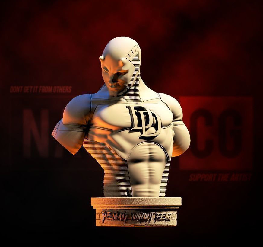 Fan Art - Daredevil - Bust 3D model 3D printable | CGTrader