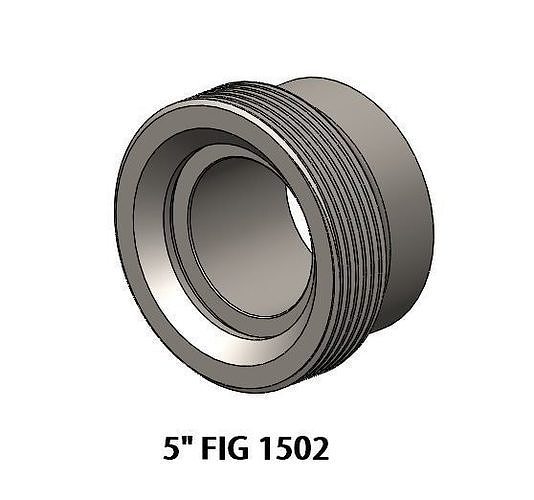 5 INCH WECO FIG 1502 FEMALE REAL DIMENSION 3D model | CGTrader