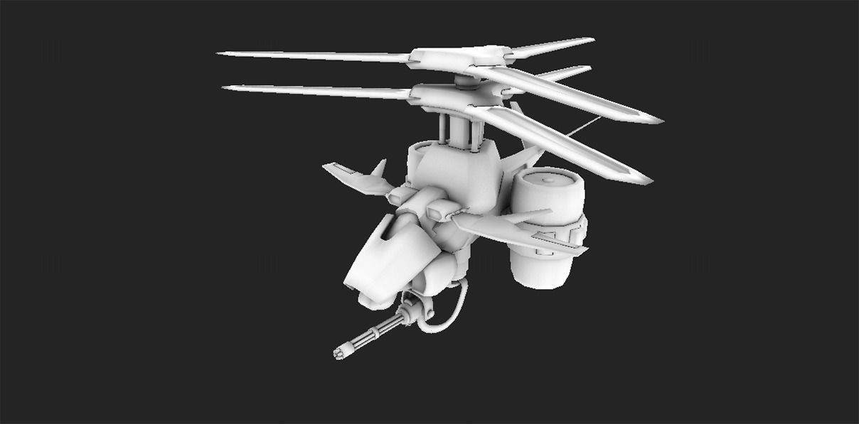 3D model SCI-FI ATTACK DRONE VR / AR / low-poly | CGTrader