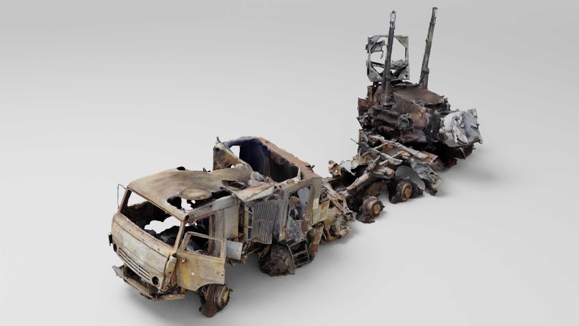 Pantsir-S1 missile system destroyed by Ukrainian army 3D model | CGTrader