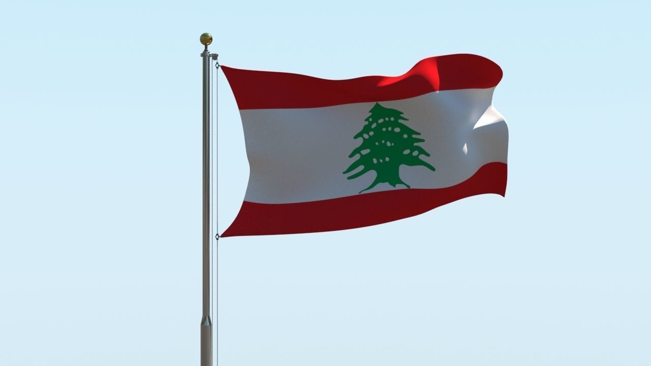 Animated Lebanon Flag 3D model animated | CGTrader