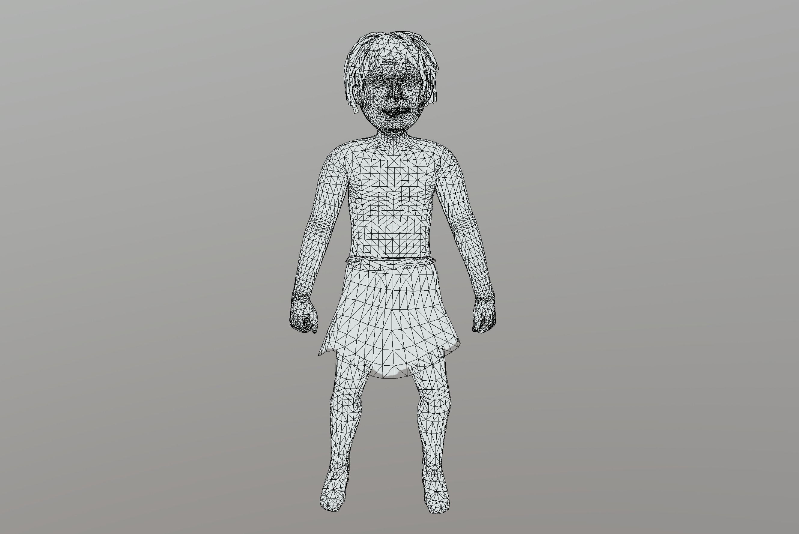 3D model Caveman Boy VR / AR / low-poly rigged animated | CGTrader