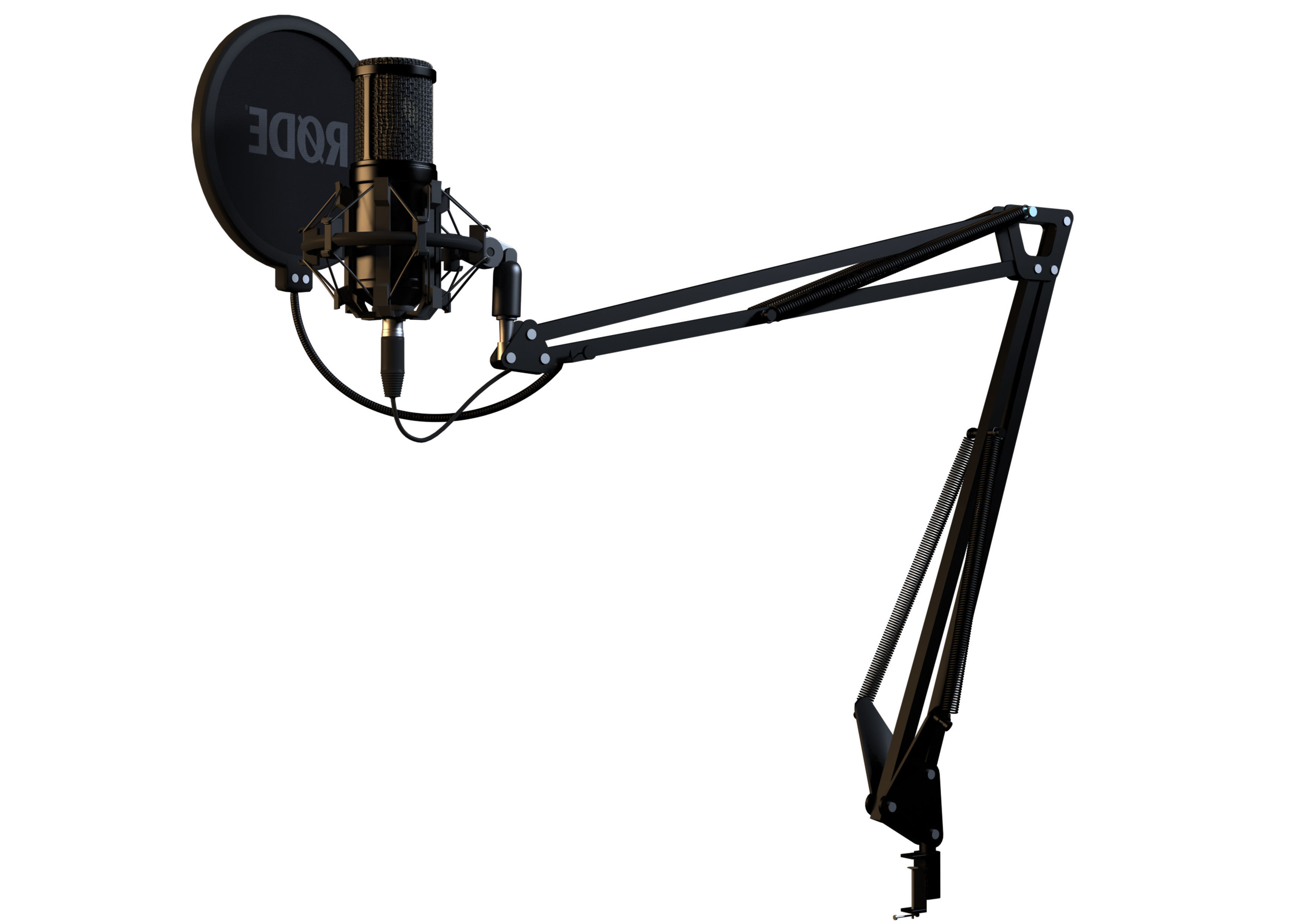 Rode Classic II Limited Edition microphone recording 3D model | CGTrader
