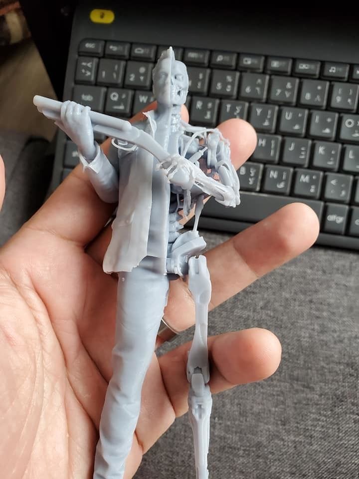 Terminator Arnold Schwarzenegger T800 Half Human Half Cyborg 3D 3D ...