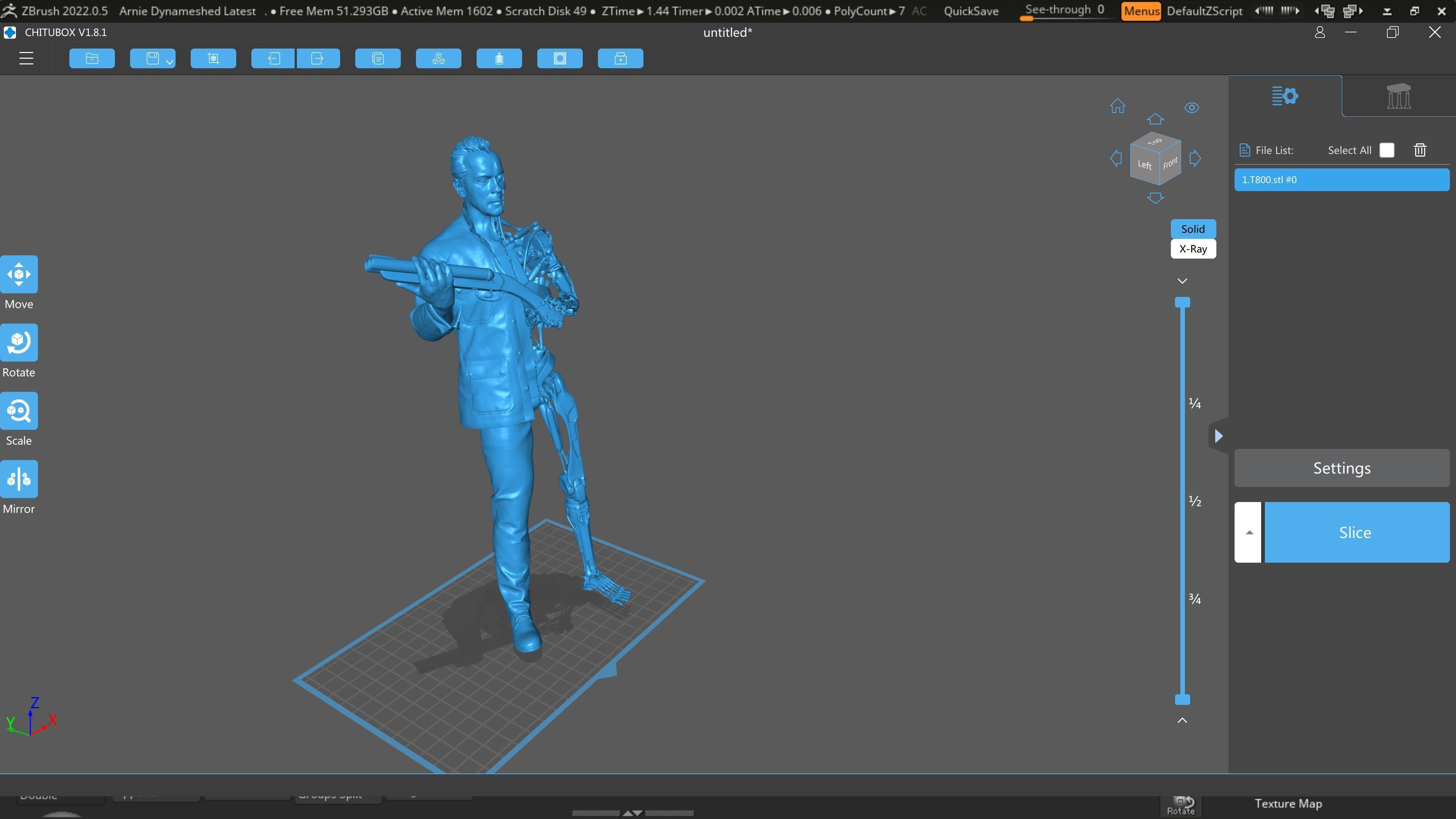 Terminator Arnold Schwarzenegger T800 Half Human Half Cyborg 3D 3D ...