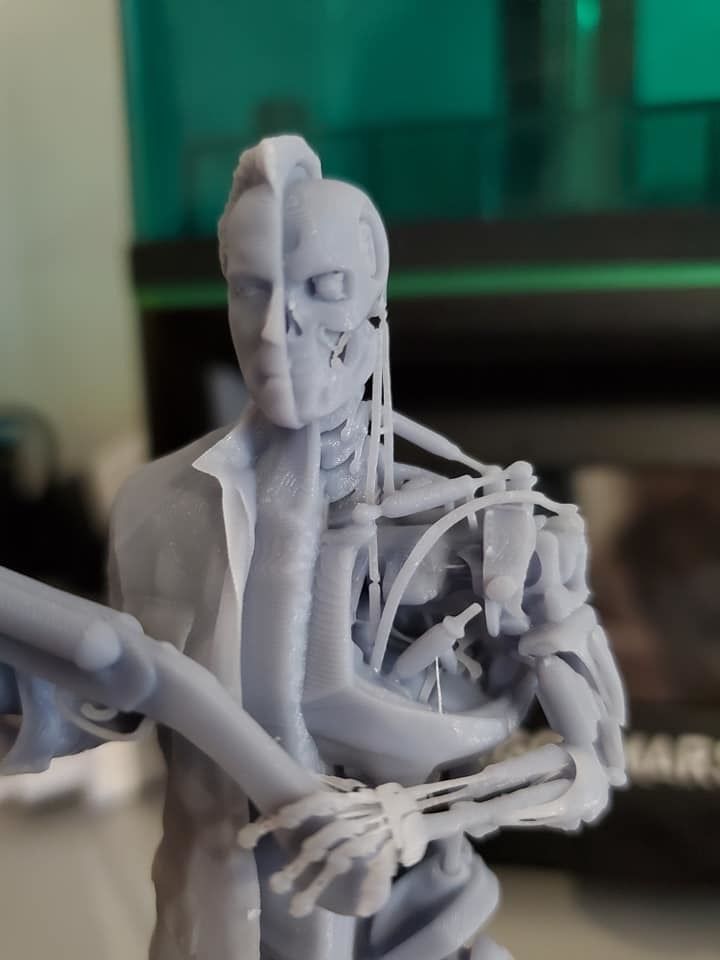 Terminator Arnold Schwarzenegger T800 Half Human Half Cyborg 3D 3D ...