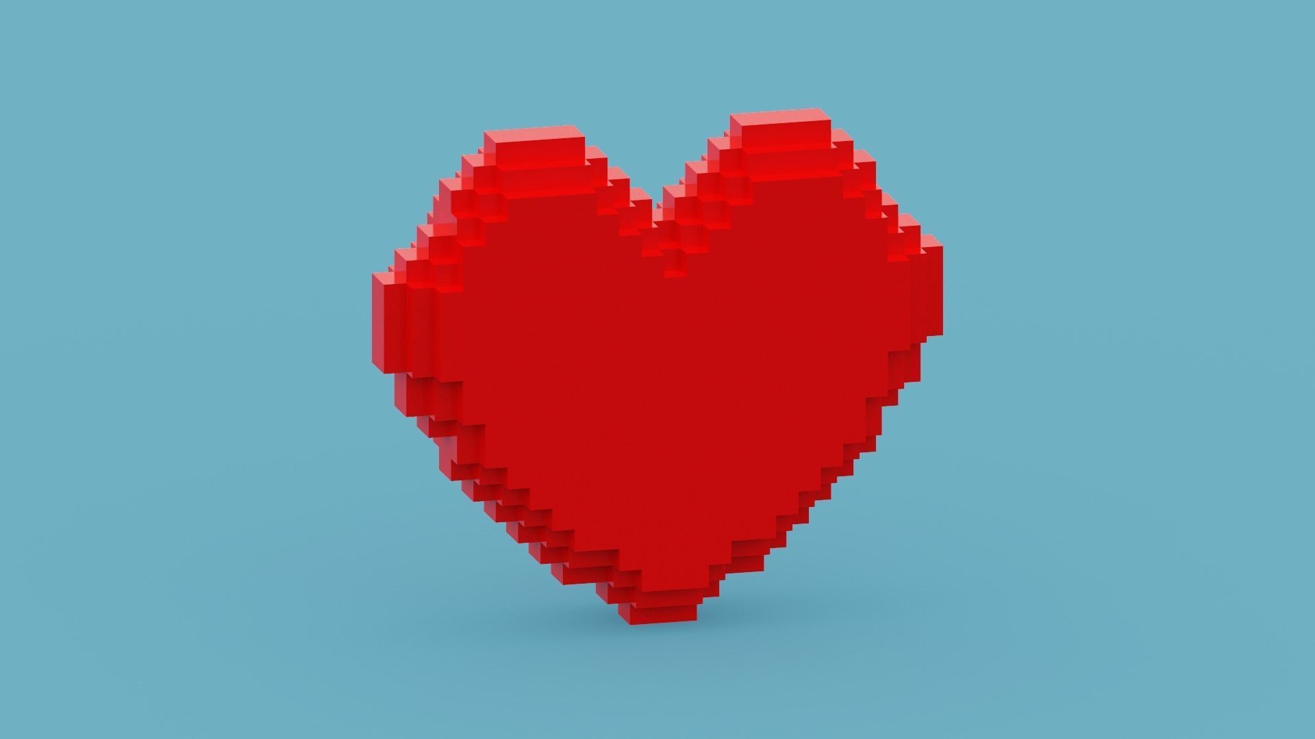 3D model Voxel Red Heart VR / AR / low-poly | CGTrader