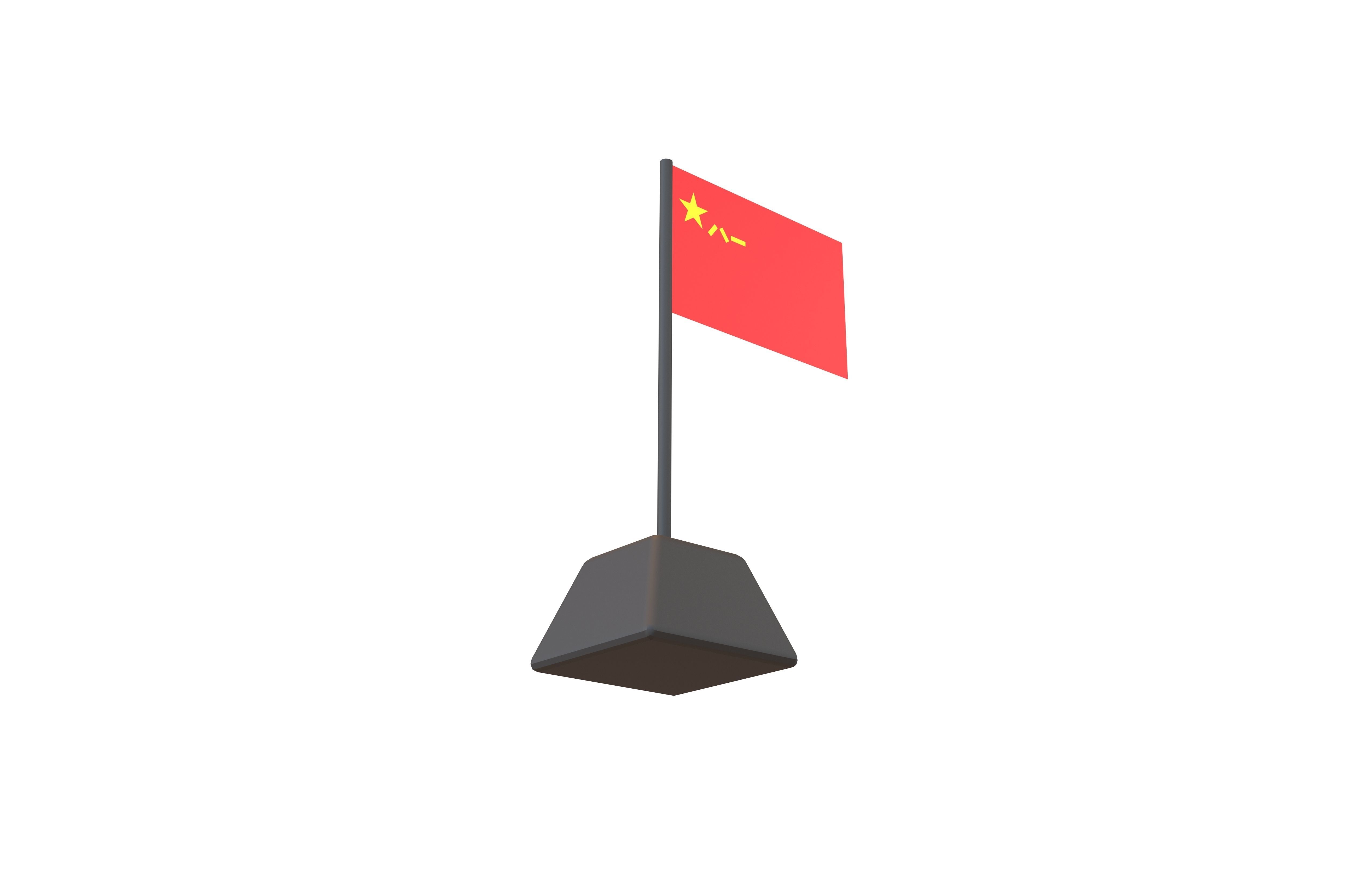 3D model Peoples Liberation Army Flag v1 001 VR / AR / low-poly | CGTrader