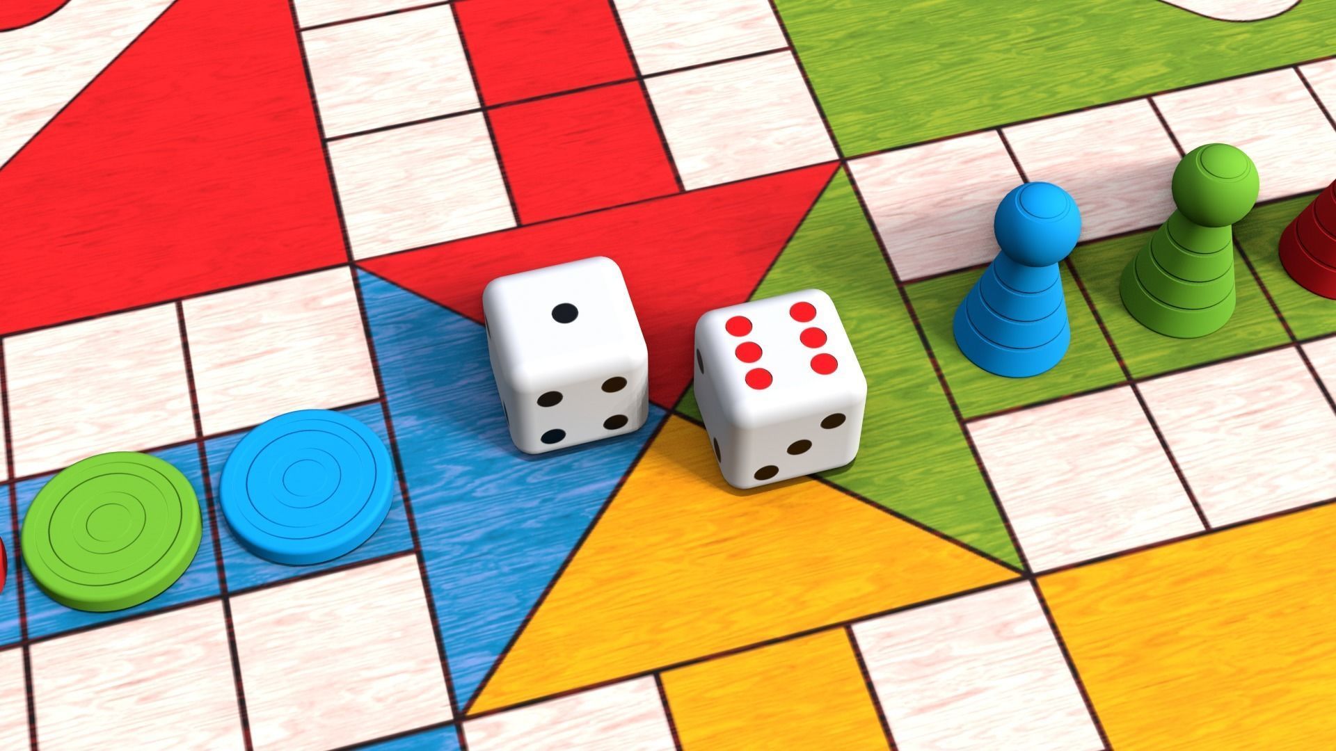 3D model Ludo - Board Game VR / AR / low-poly | CGTrader