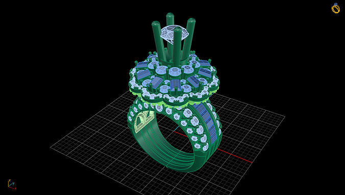 RING DIAMOND 3D model 3D printable | CGTrader