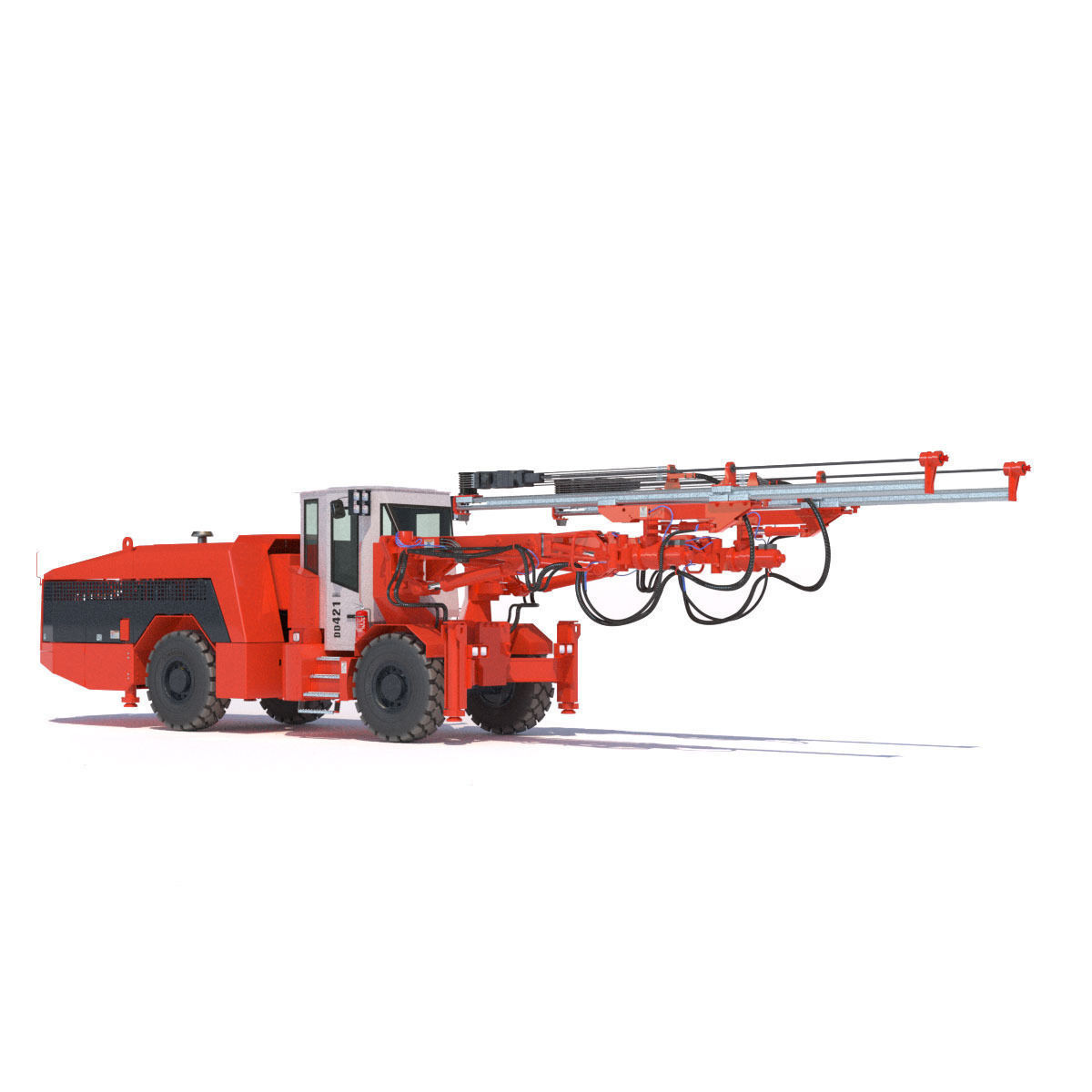 Sandvik DD421 Mining Jumbo 3D Model MAX OBJ 3DS FBX LWO LW LWS HRC XSI ...