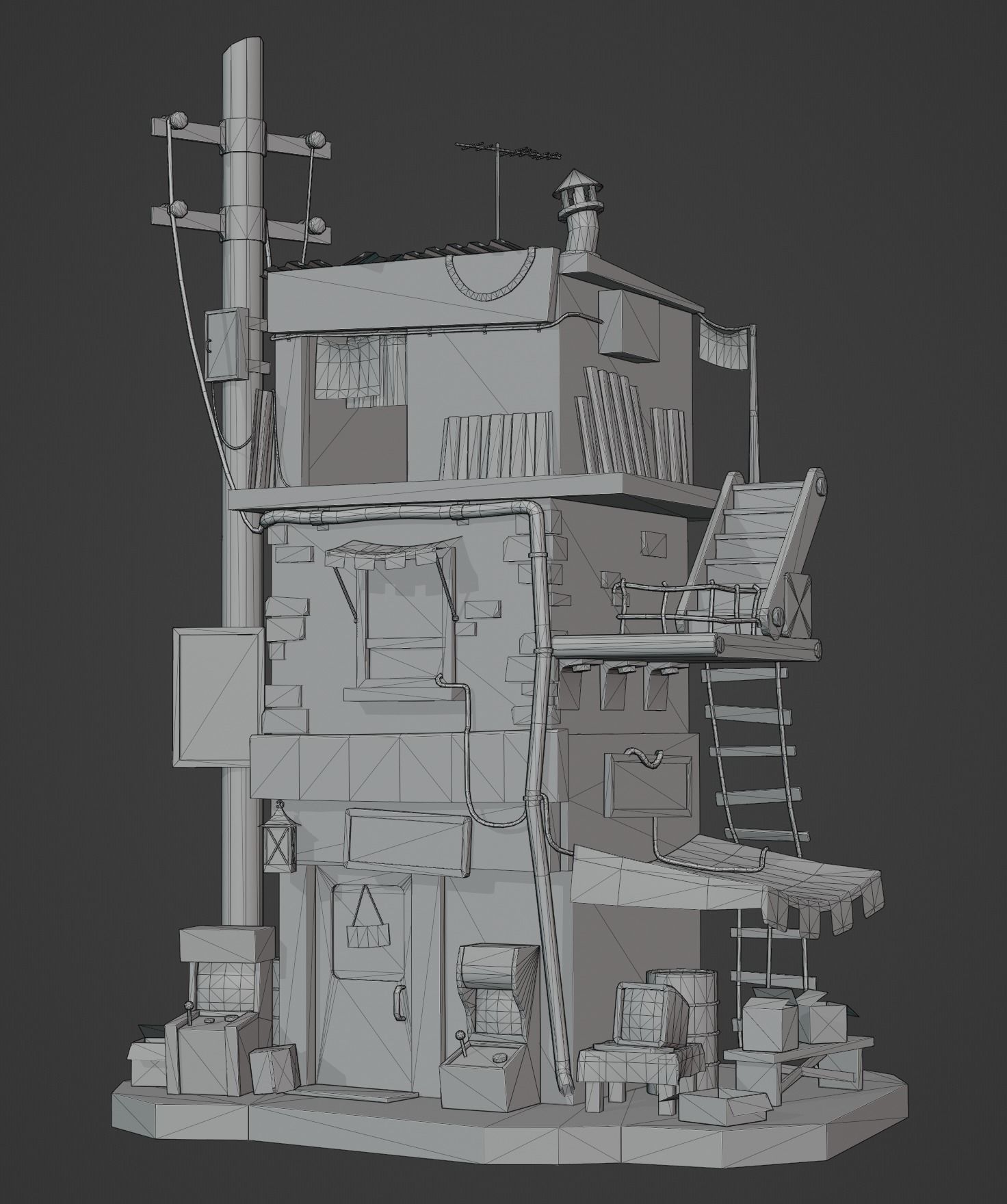 3D model Stylised hand painted Building VR / AR / low-poly | CGTrader