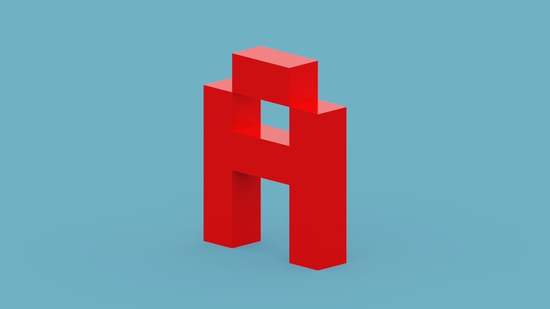 3D model Pixel Letter A VR / AR / low-poly | CGTrader