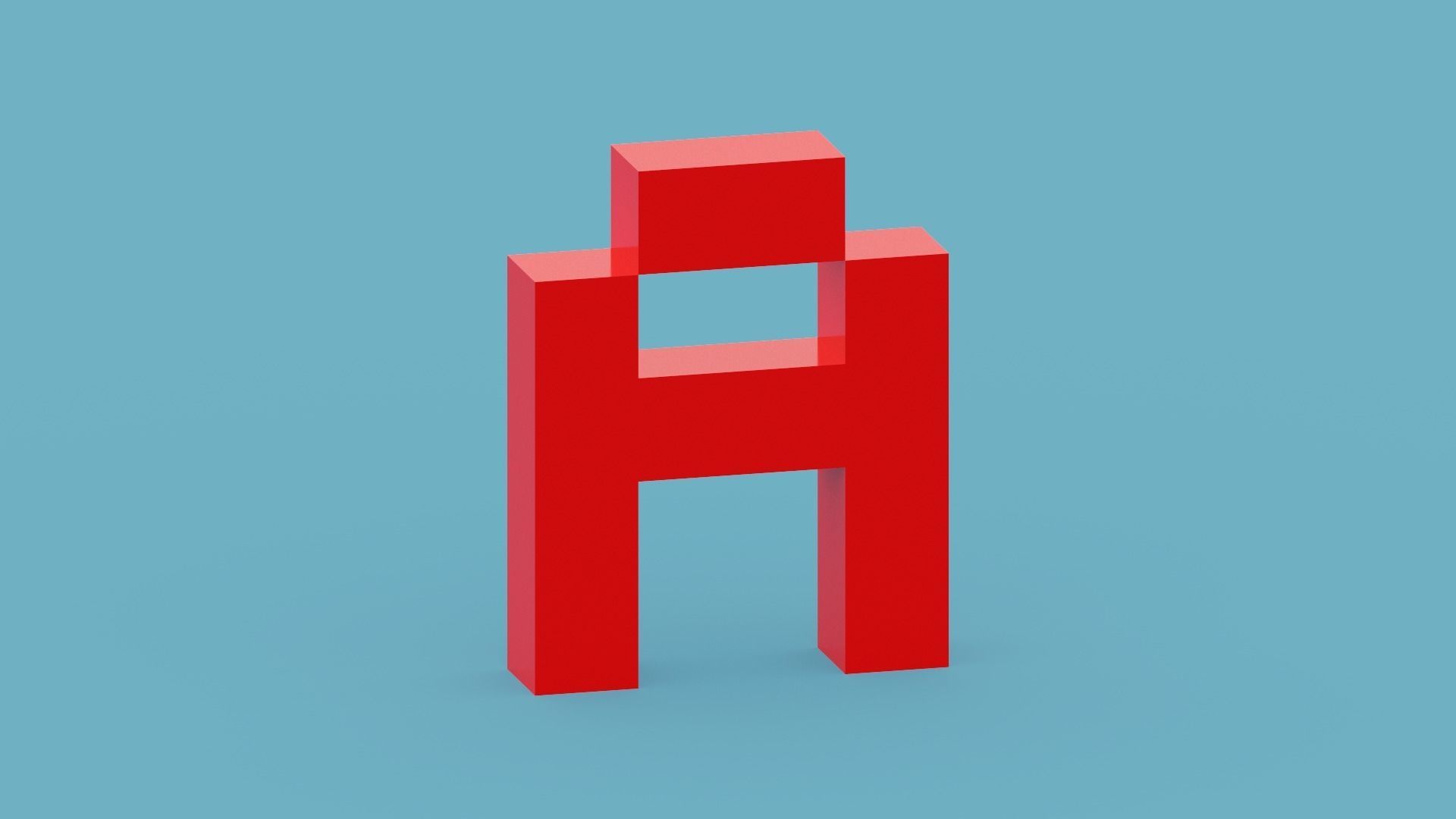 3D model Pixel Letter A VR / AR / low-poly | CGTrader