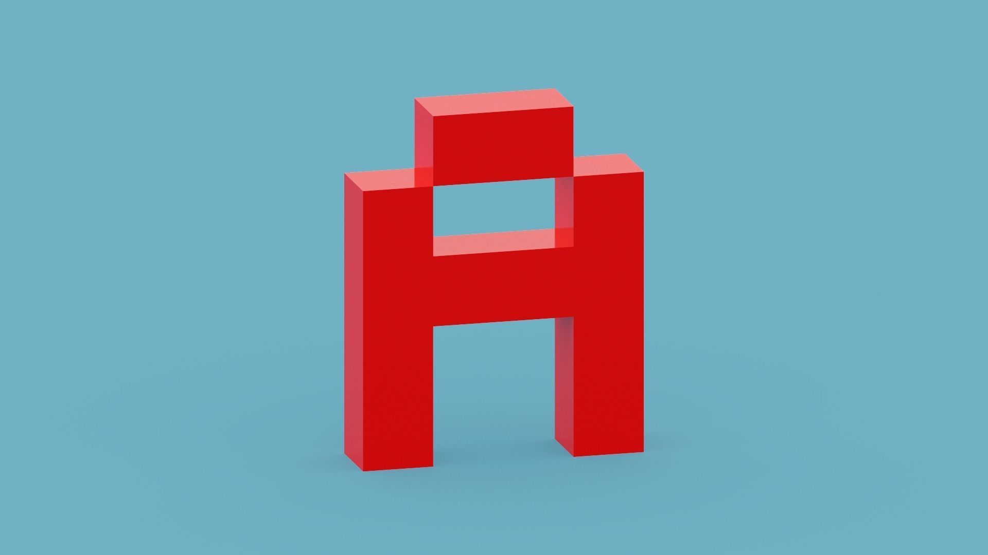 3D model Pixel Letter A VR / AR / low-poly | CGTrader