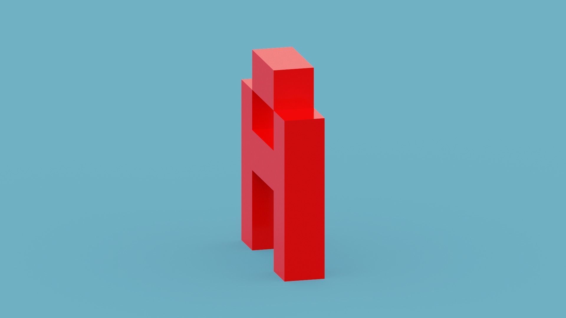 3D model Pixel Letter A VR / AR / low-poly | CGTrader